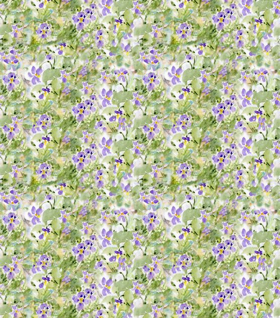 Susan Winget Purple And Green Floral Easter Cotton Fabric Joann