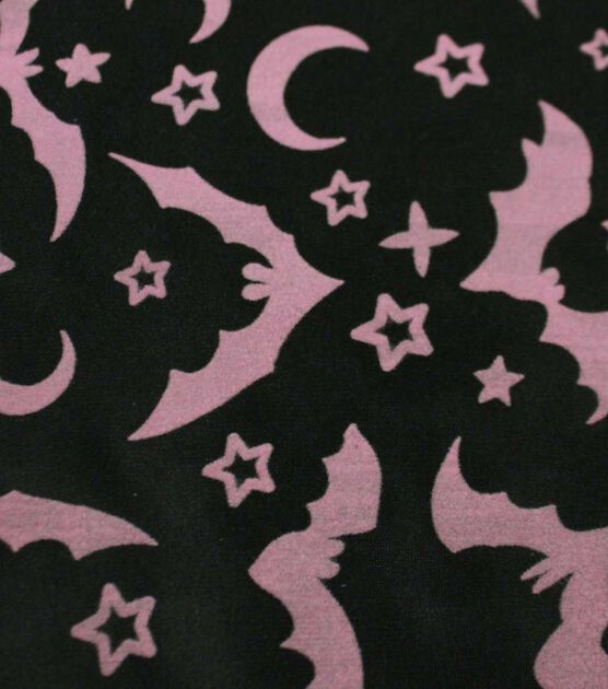 Bats On Black Halloween Pleated Bodre Fabric By The Witching Hour Joann