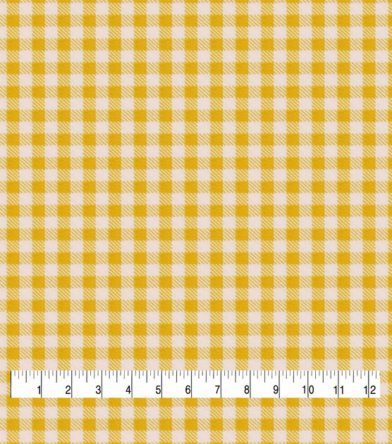 Pop Yellow Check Super Snuggle Flannel Fabric Joann