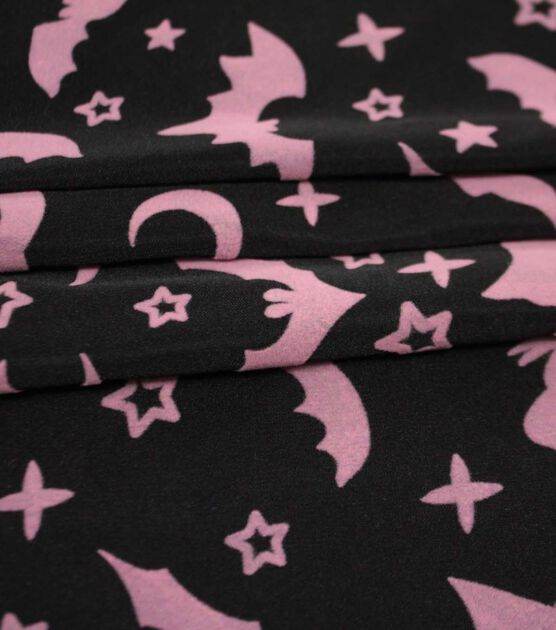 Bats On Black Halloween Pleated Bodre Fabric By The Witching Hour Joann