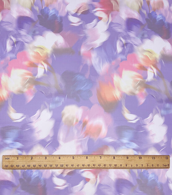 Purple Abstract Floral Organza Fabric Joann