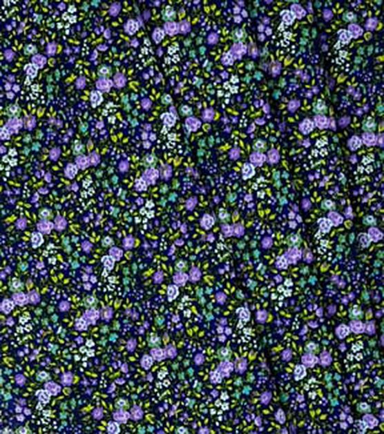 Fabric Traditions Small Purple Bouquets Cotton Fabric By Keepsake