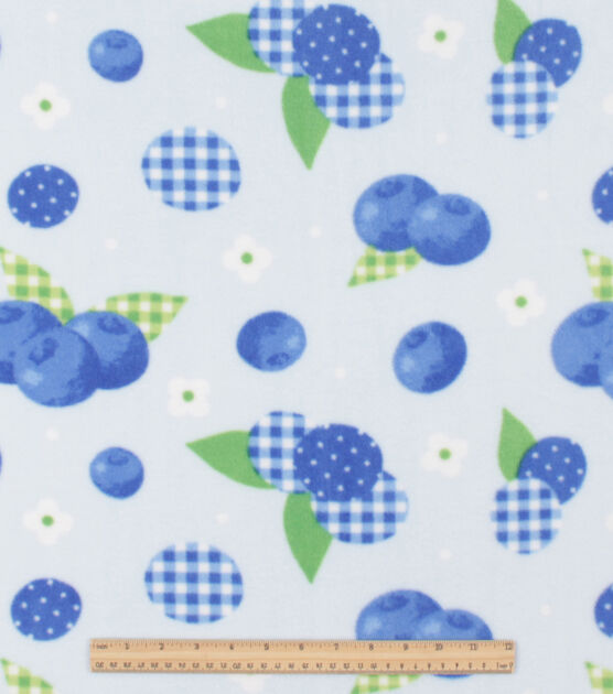 Blue Blueberries Anti Pill Plush Fleece Fabric Joann