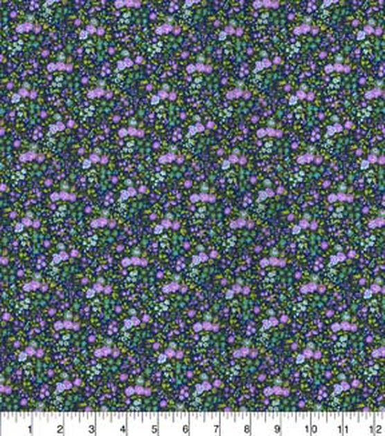 Fabric Traditions Small Purple Bouquets Cotton Fabric By Keepsake