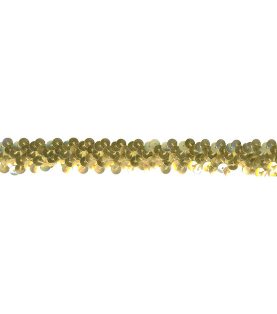 Simplicity Sequin Stretch Trim Gold Joann