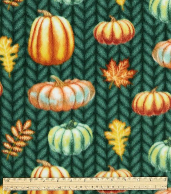Pumpkins On Green Anti Pill Plush Fleece Fabric Joann