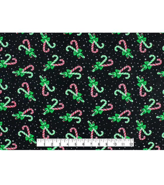 Candy Canes And Dots Christmas Glitter Cotton Fabric Joann