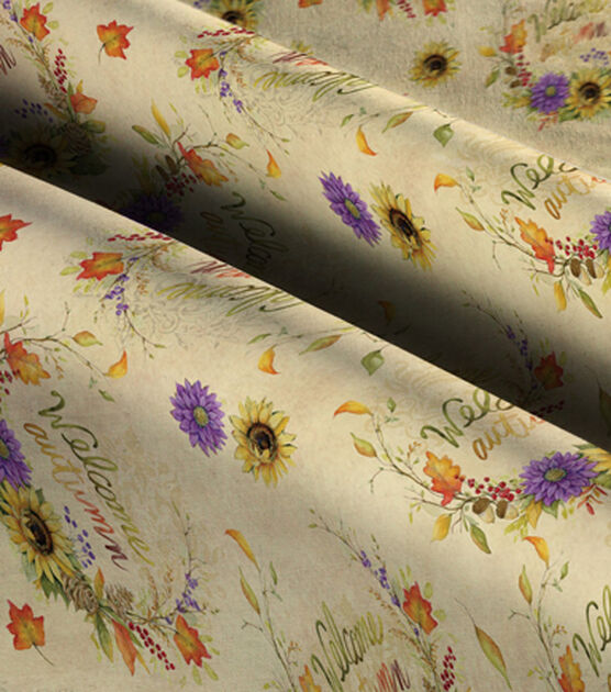 Susan Winget Welcome Autumn Wreaths Fall Cotton Fabric Joann