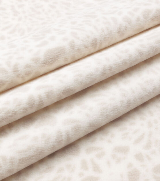 Neutral Abstract Print Anti Pill Plush Fleece Fabric Joann