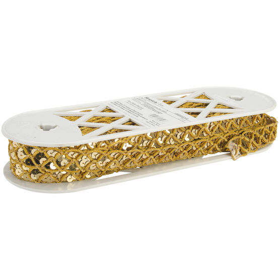 Simplicity Starglow Sequin Trim 088 Gold Joann