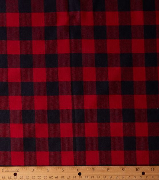 Eddie Bauer Red Buffalo Check Yarn Dyed Cotton Fabric Joann