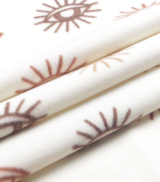 Cream Eye Blizzard Prints Fleece Fabric Joann