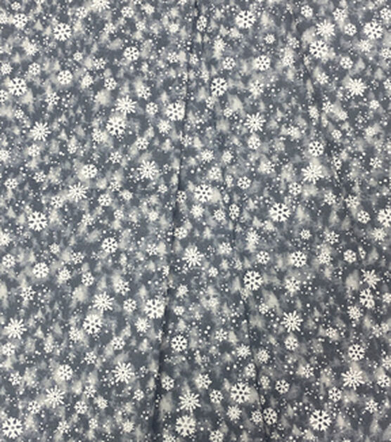 Packed Snowflakes On Gray Christmas Cotton Fabric Joann