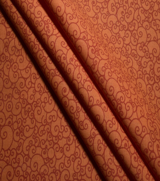 Orange Scrolls Cotton Fabric By Quilters Showcase Joann