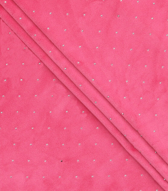 Juicy Couture Hot Pink Rhinestone Velour Fabric Joann