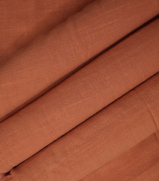 Dark Brown Slub Linen Rayon Blend Fabric Joann