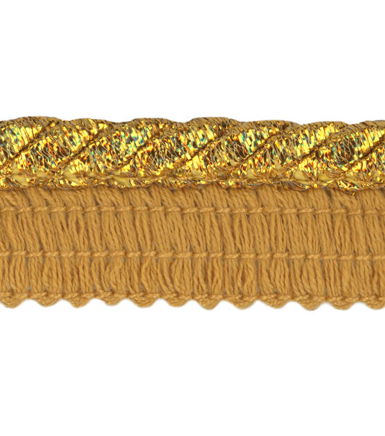 Simplicity Metallic Twisted Trim With Lip Cord 025 Gold Joann