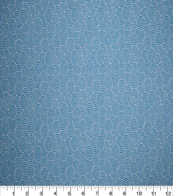 Swirls On Scuba Blue Cotton Fabric By Quilters Showcase Joann