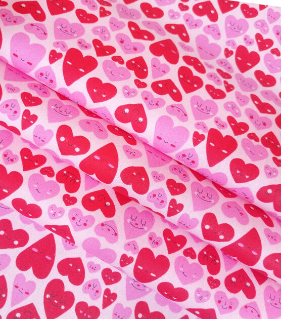 Hearts On Pink Valentines Day Cotton Fabric Joann