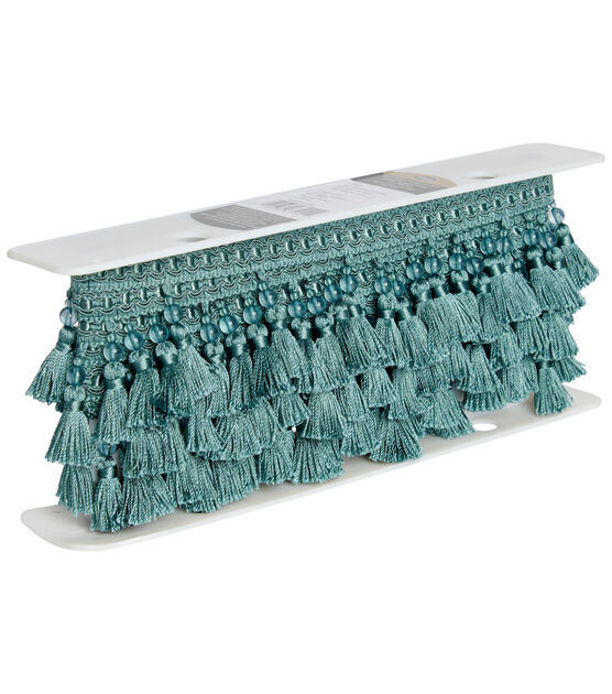 Home Decor Trim Signature Series 25 Peacock Tassel Fringe With Bead