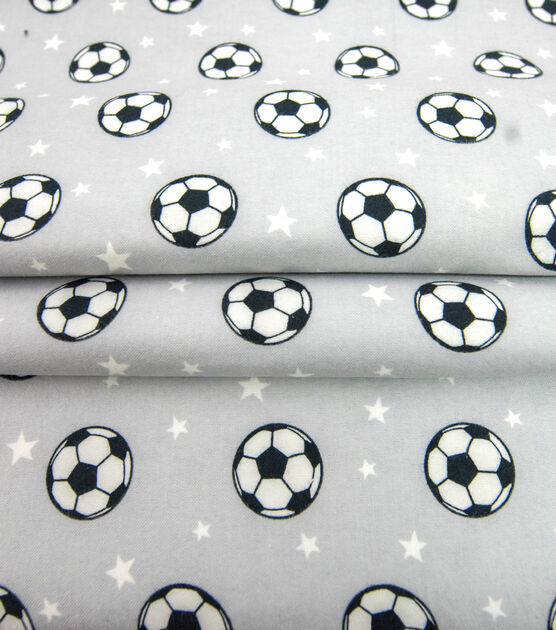Tossed Soccer Balls Super Snuggle Flannel Fabric Joann