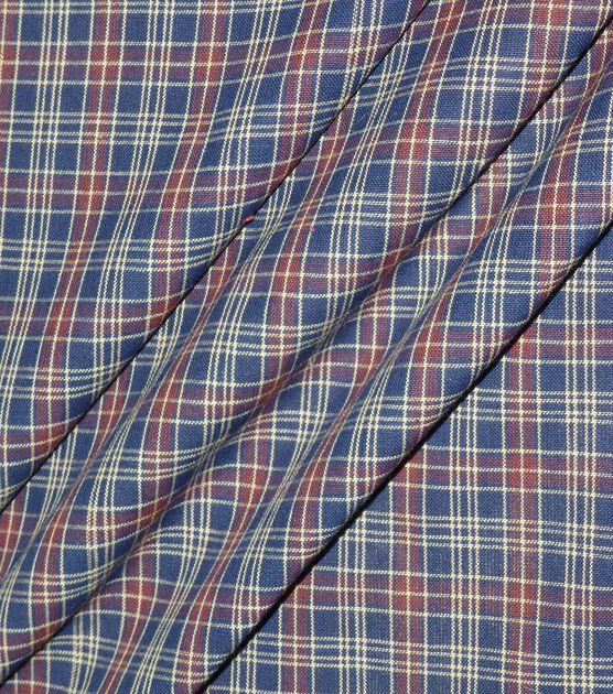 Navy Plaid Yarn Dyed Patriotic Cotton Fabric Joann