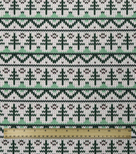 Green Tree Fair Isle Super Snuggle Flannel Fabric Joann