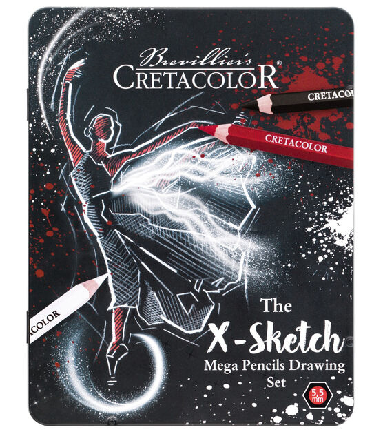Cretacolor X Sketch Mega Pencil Drawing Tin Box Set 12pc Joann