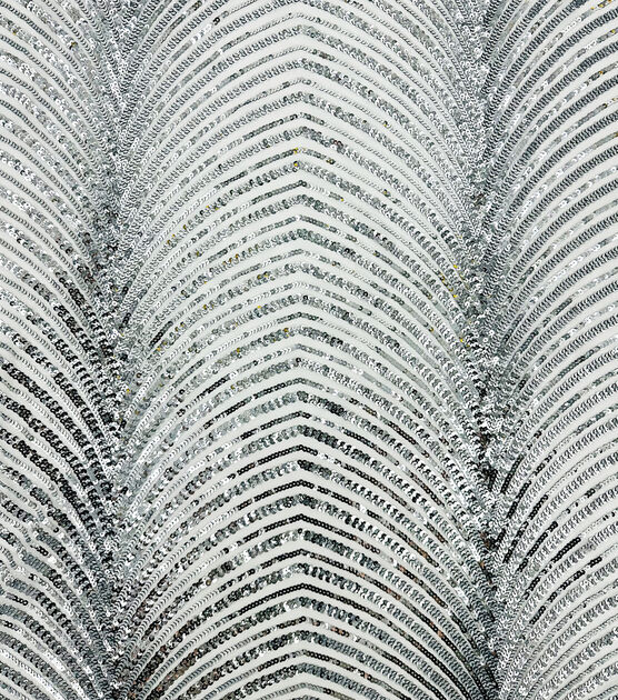 Silver Scallop Sequin Mesh Fabric Joann