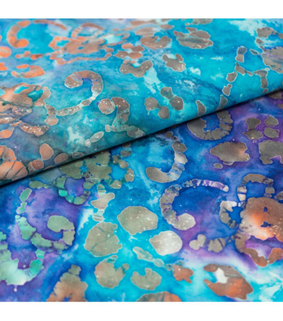 Singer Blue Spirals Cotton Batik Fabric Joann