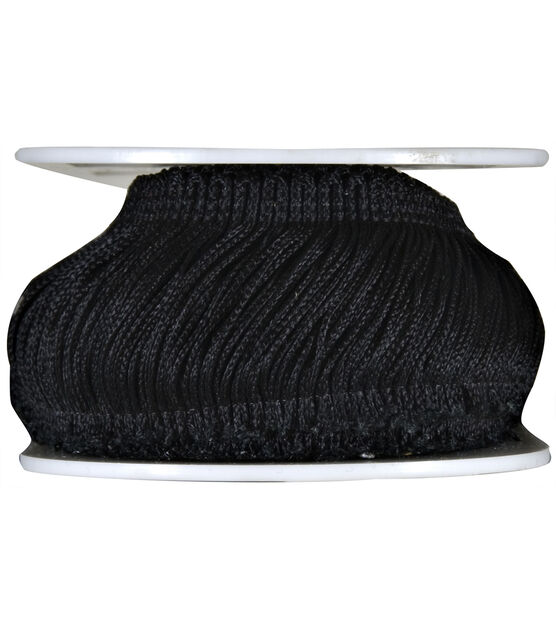 Simplicity Polyester Fringe Trim 2 Black Joann