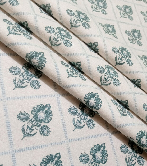 Blue Diamond Floral Super Snuggle Flannel Fabric Joann