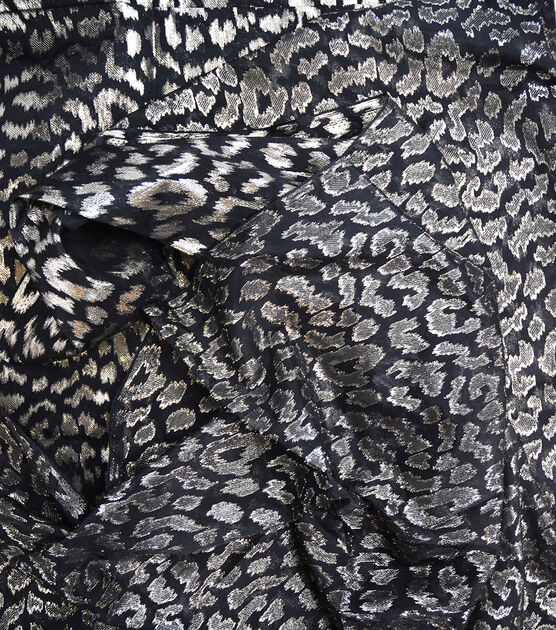 Cheetah Burnout Brocade Black Apparel Fabric Joann