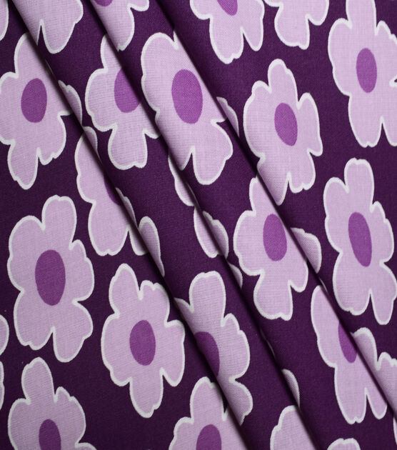 Large Floral On Purple Quilt Cotton Fabric By Quilters Showcase Joann