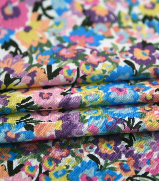 Blue Watercolor Floral Cotton Fabric By Keepsake Calico Joann