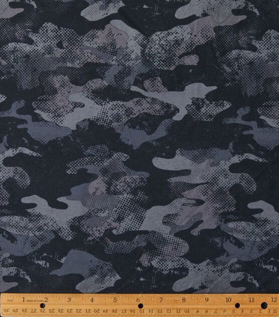 Eddie Bauer Black Camo Trail Knit Fabric Joann