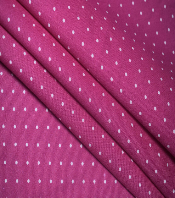 Speckled Dots On Raspberry Quilt Cotton Fabric By Quilters Showcase