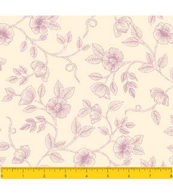 Stitch And Sparkle Lavender Floral Cotton Fabric Joann