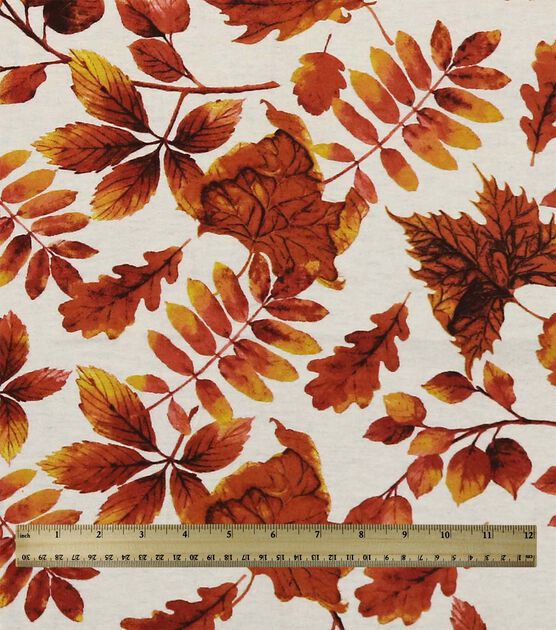 Red Leaves Super Snuggle Flannel Fabric Joann