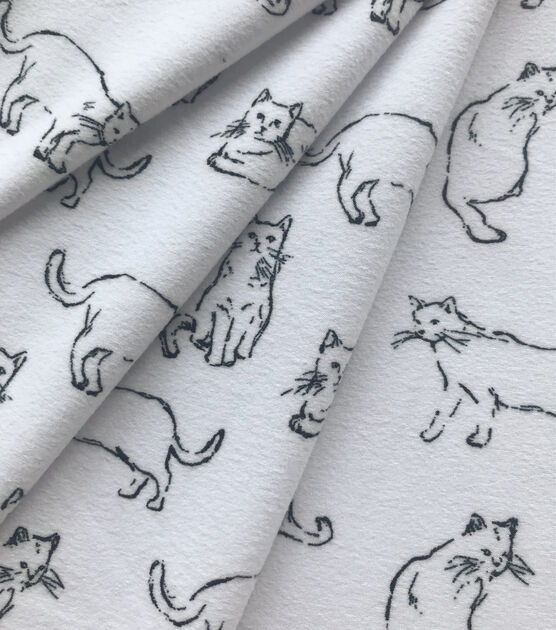 White Cats Double Brush Jersey Knit Fabric Joann