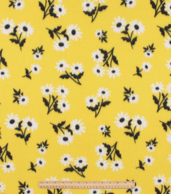 Daisies On Yellow Craft Fleece Fabric By Happy Value Joann