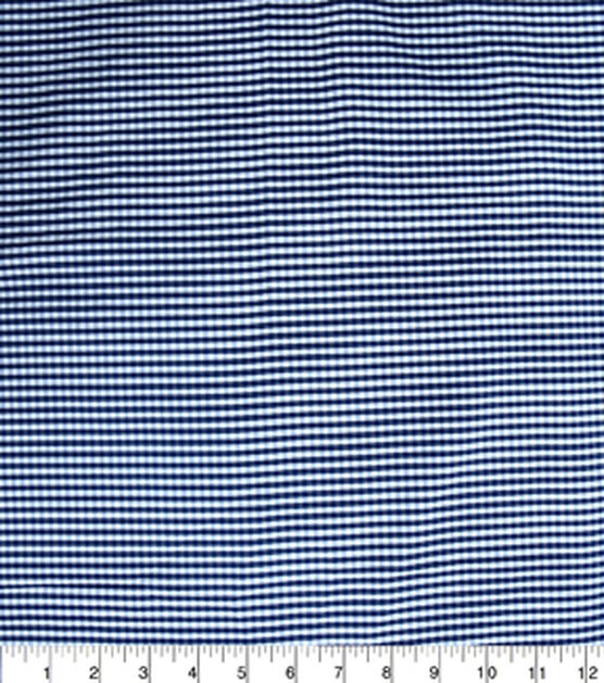 Navy And White Mini Gingham Shirting Fabric Joann