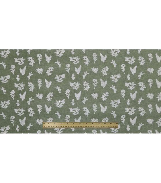 Floral And Mushrooms On Forest Green Nursery Flannel Fabric Joann