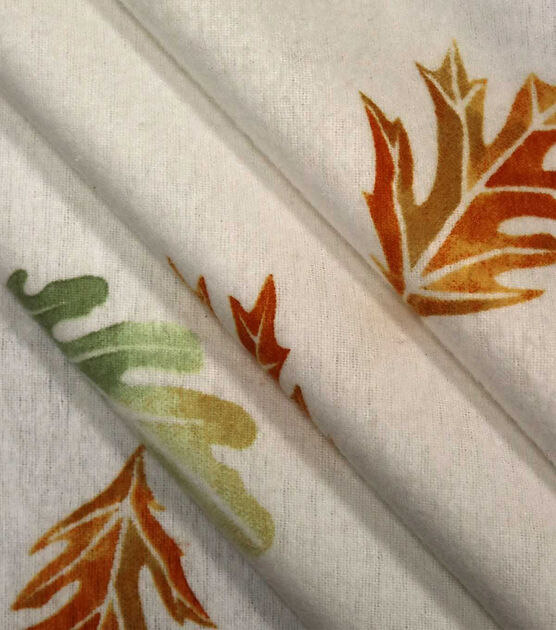 Gradient Leaves On White Super Snuggle Flannel Fabric Joann
