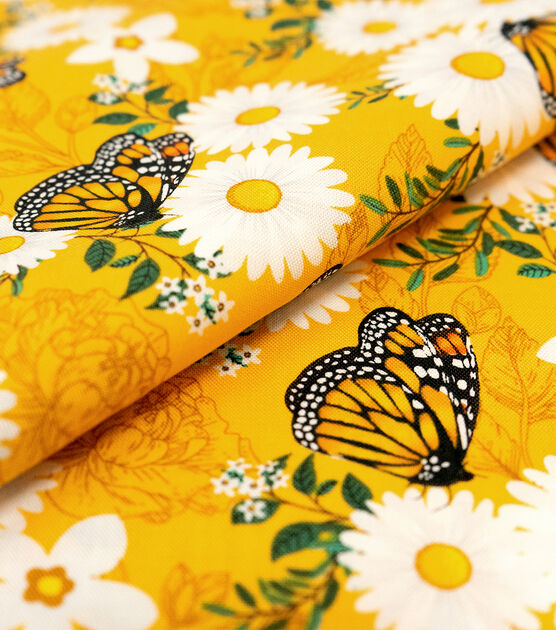 Singer Butterflies On Orange Quilt Cotton Fabric Joann