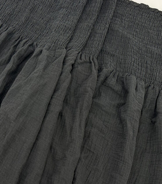 Black Smocked Bubble Gauze Fabric Joann