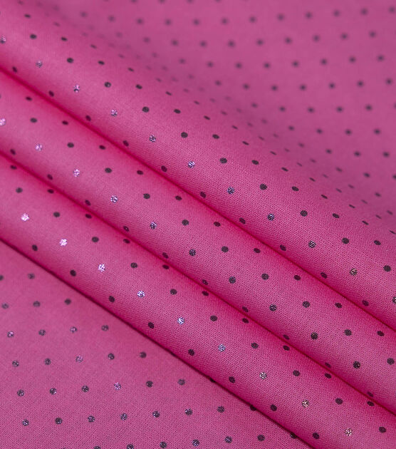 Pink Pin Dots Quilt Foil Cotton Fabric By Keepsake Calico Joann
