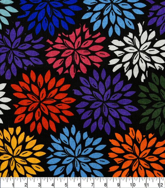 18 X 21 Rainbow Mums Cotton Fabric Quarter By Keepsake Calico Joann