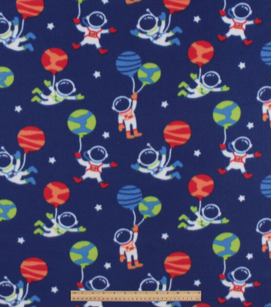 Balloon Astronaut Blizzard Prints Fleece Fabric Joann