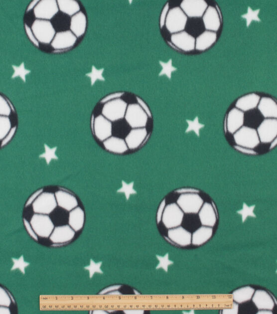 Green Soccer Superstar Blizzard Fleece Fabric Joann